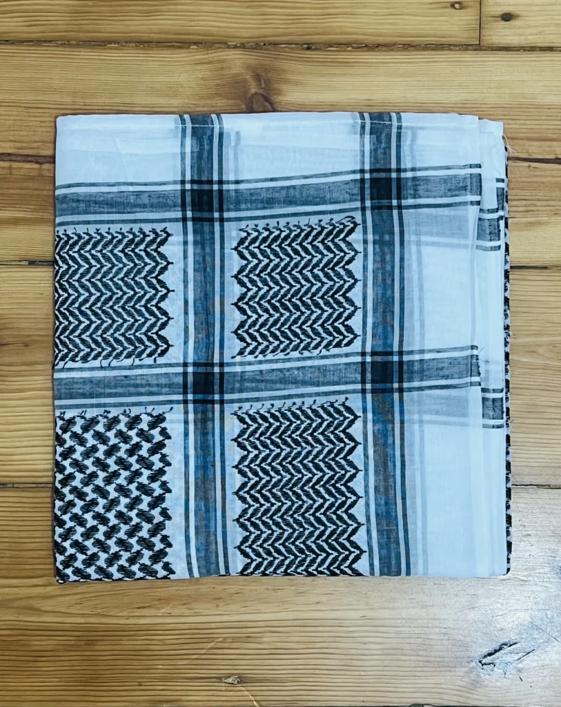 Palestine Keffiyeh – Zigzag Pattern Black & White Kufiya - LOJA ...